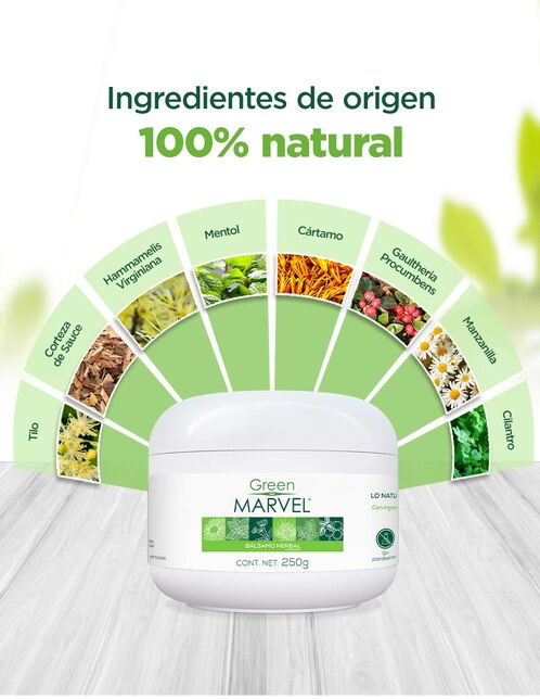 Bálsamo herbal Green Marvel de 250 g 2